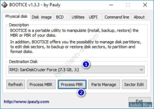 Tạo usb boot uefi legacy với phân vùng ẩn bằng phần mềm bootice | Anhdv Blog