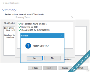 Sửa lỗi BCD, Winload.exe, Winload.efi, Recovery bằng Macrium reflect | Anhdv Blog